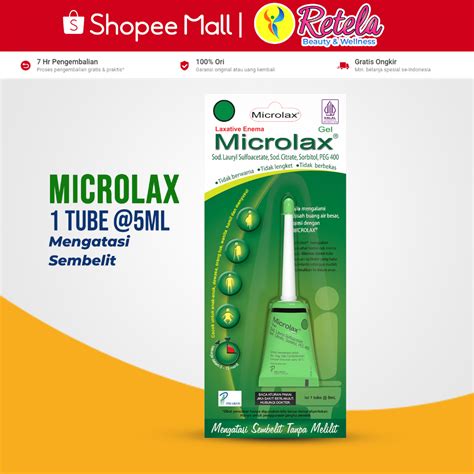 Jual Microlax Gel 1 Tube 5ml Pelancar Buang Air Besar Pencahar