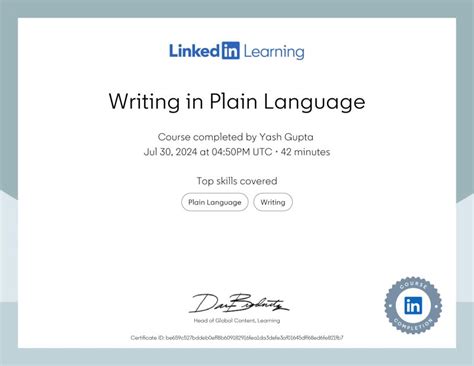 Yash Gupta On Linkedin Linkedinlearning Plainlanguage