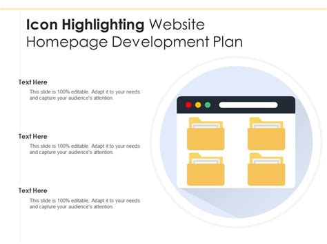 Icon Highlighting Website Homepage Development Plan Presentation Graphics Presentation
