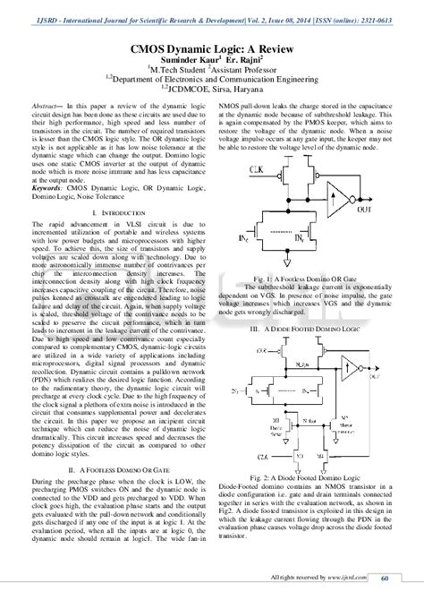Pdf Cmos Dynamic Logic A Review