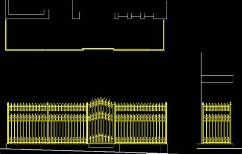 Planos De Cerramiento Vivienda En DWG AUTOCAD Verjas Y Vallados Parques Paseos Y Jardines En