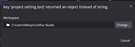 Bug Cannot Change Workspace Directory Error There Is No Such Redux