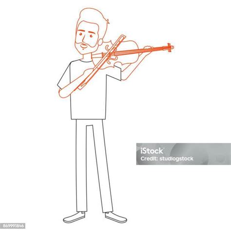 남자 연주 바이올린 문자 Classical Concert에 대한 스톡 벡터 아트 및 기타 이미지 Classical