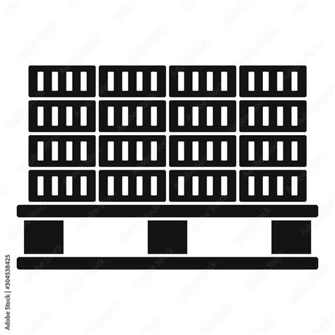 Bricks Pallet Icon Simple Illustration Of Bricks Pallet Vector Icon For Web Design Isolated On