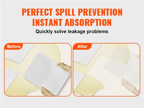 Vevor Spill Absorbent Pads Oil Absorbing Mat Absorbs Up 20 Gal 15 L