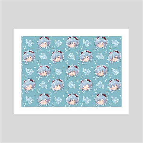 Ganyu Pattern An Art Print By Ludo Inprnt