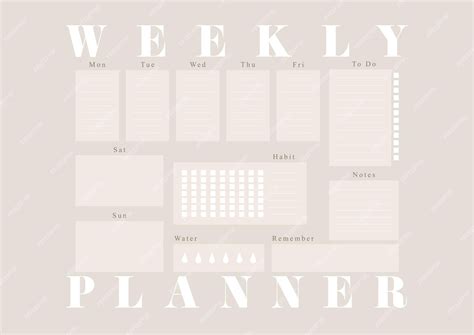 Premium Vector Bullet Journal Planner Template