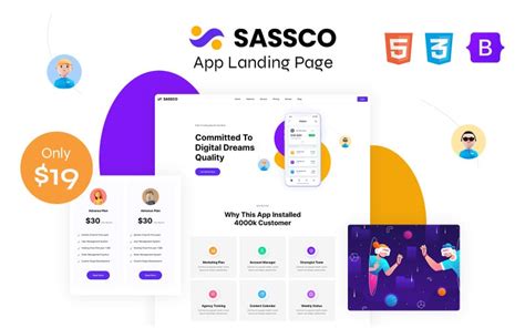 Sasco Saas HTML Landing Page Template TemplateMonster