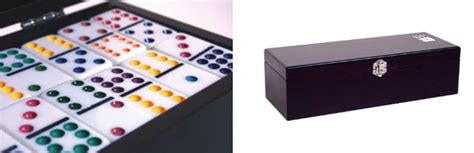 Gamepower Bones Double 15 Domino Set In Decorative Wood