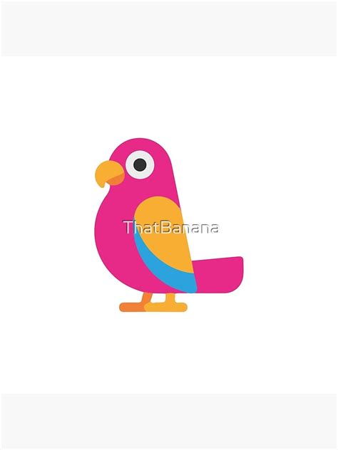Parrot Emoji Poster For Sale By Thatbanana Redbubble