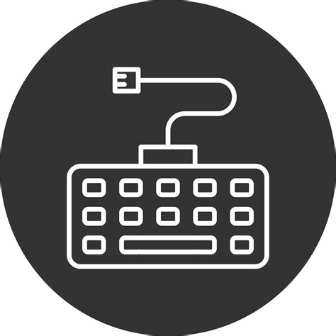 Keyboard Line Inverted Icon 9896375 Vector Art At Vecteezy