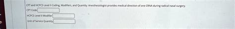 Cpt And Hcpcs Level Ii Coding Modifiers And Quantity Anesthesiologist Provides Medical Direction