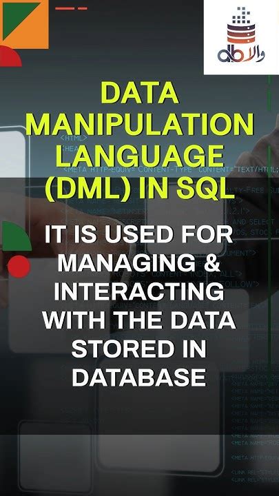 Data Manipulation Language In Sql Dml Statements In Sql Data