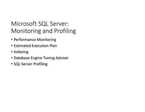 Sql Server 2014 Monitoring And Profiling Ppt
