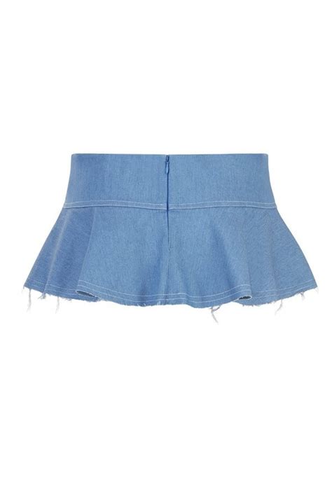 Frilled Denim Mini Skirt Wia