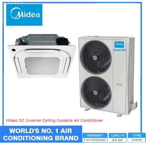 Midea Dc Inverter Ceiling Cassette 40 Ton Air Conditioner