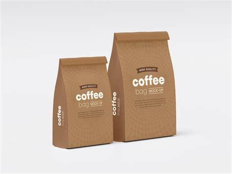 태그 포장 모형이 있는 종이 커피 백 프리미엄 Psd 파일 태그 포장 모형이 있는 종이 커피 백 프리미엄 Psd 파일