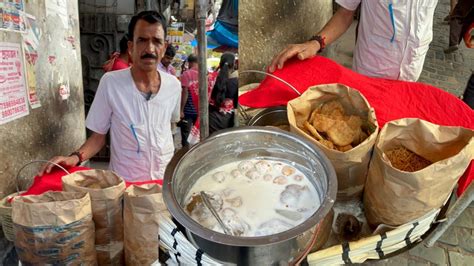 Rajasthani Uncle Selling Dahi Vada Kachori Papri Chhat 50₹ Only Youtube