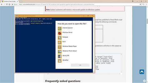 windows client guidance against speculative execution vulnerabilities