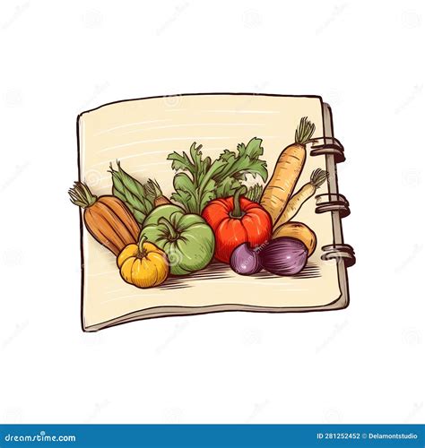 Foodvintagecookbookrecipe3 Stock Illustration Illustration Of