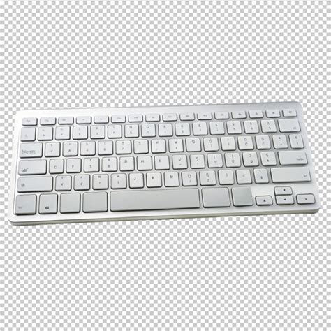 Modern Keyboard Isolated On White Background Premium Ai Generated Psd