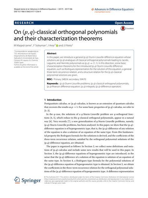 Pdf On P Q P Q Classical Orthogonal Polynomials And Their