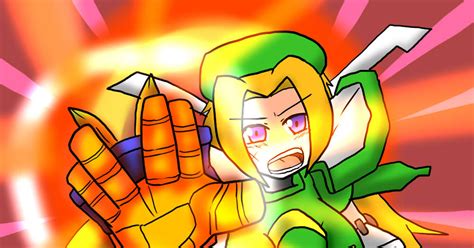 シャンハイエグゼ Gファイタースタイル 銀紙ツツムのイラスト Pixiv