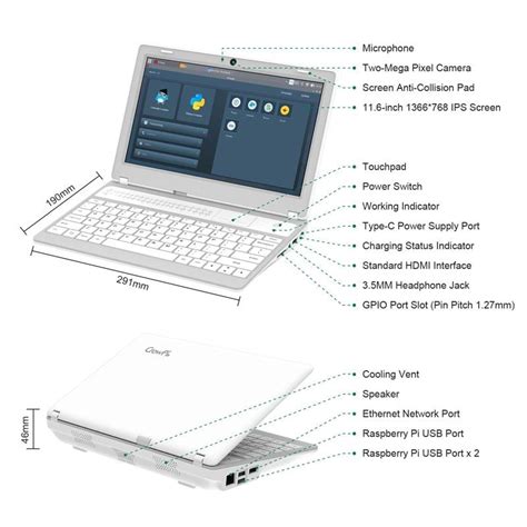 Crowpi L Basic Real Raspberry Pi Laptop Kits