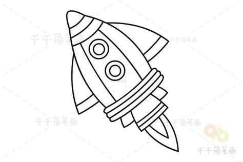 中国航天火箭简笔画怎么画 简笔画图片大全 普车都