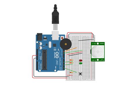 Circuit Design Alarm System Tinkercad