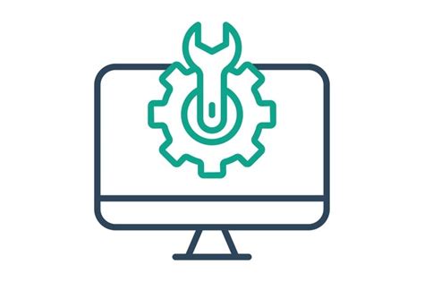 Premium Vector Computer Setting Icon
