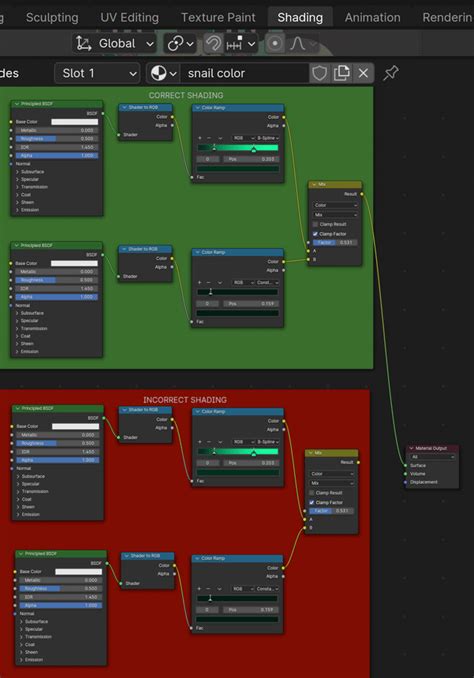 Same Shader Settings But Different Results Rblenderhelp