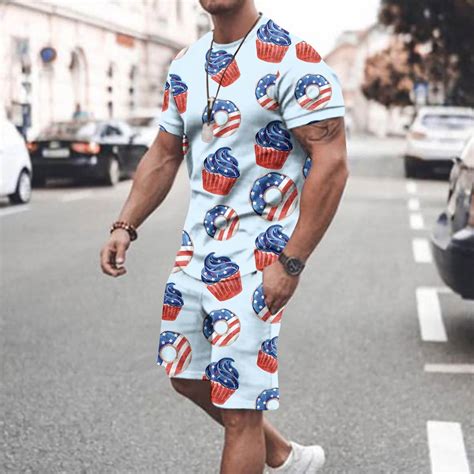 Ecqkame Men Tracksuits Casual 2 Piece Set Clearance Mens 3d Unlimited