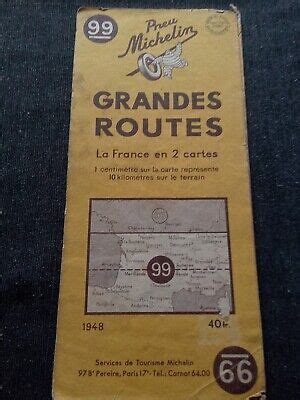 ANCIENNE CARTE MICHELIN 1948 Grandes Routes Partie Sud EUR 10 00
