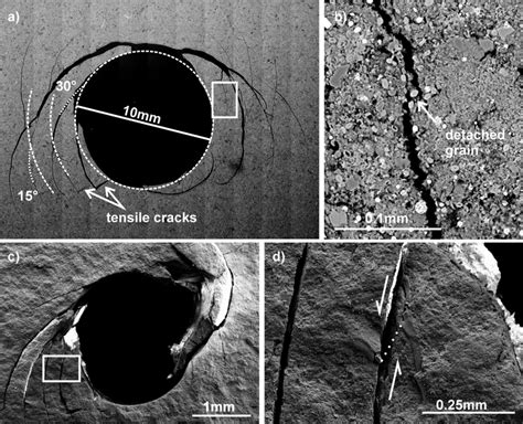 7 Sem Images Showing Shear Dominated Breakout Fracture Pattern A