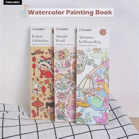20 גיליונות ספר כיס ספר ציור בצבעי מים סט ציור בצבעי מים מתנות לילדים Temu Israel