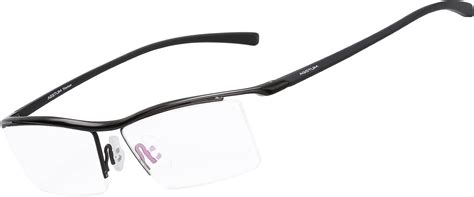 Buy Agstum Pure Titanium Half Rimless Business Glasses Frame Eyeglasses