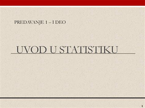 Prezentacija Uvod U Statistiku Slajdovi Predlog Statistika Docsity
