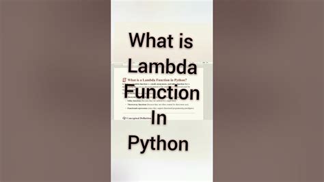 What Is Lambda Functions In Python Pythonessperspective