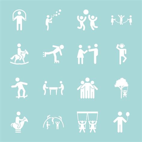 Collection Of Outdoor Games Icon Designs 15234044 Vector Art At Vecteezy