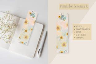 Printable Sunflower Bookmark Graphic By All Design Creative Fabrica