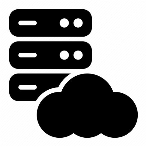 Cloud Database Hosting Server Data Computing Storage Icon