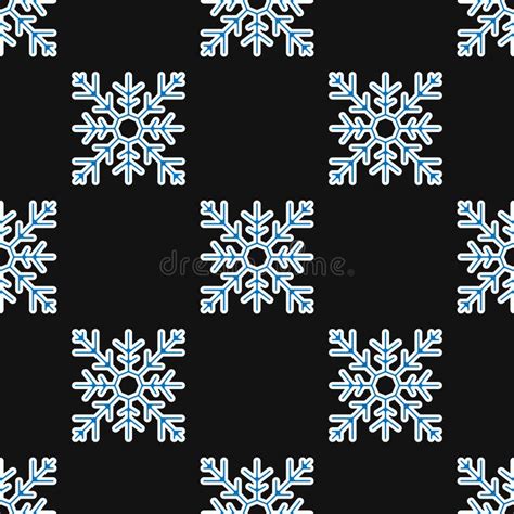 Seamless Pattern Of Geometric Snowflake Square Snowflakes Vector Eps