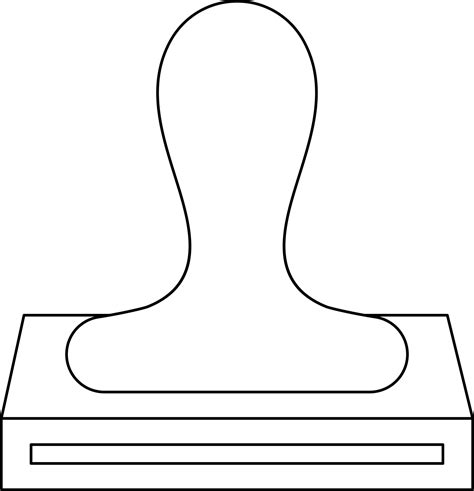 Isolated Stamper In Black Line Art 24294017 Vector Art At Vecteezy