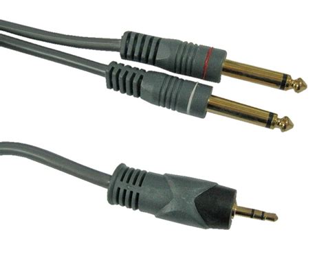 כבל אודיו Pl 3 5 סטריאו זכר 2x Pl 6 35 מונו זכר אורך 10 מטר Topx