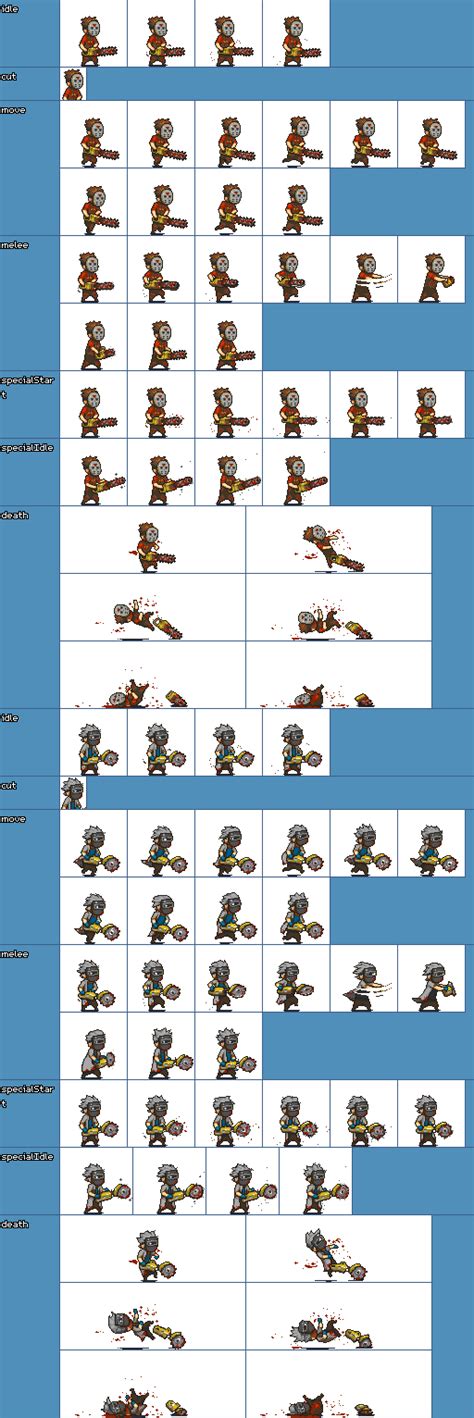 The Spriters Resource Full Sheet View Dead Ahead Zombie Warfare Saw