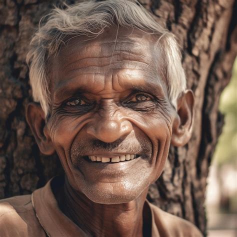Premium Ai Image Generative Ai Portrait Senior Indian Man