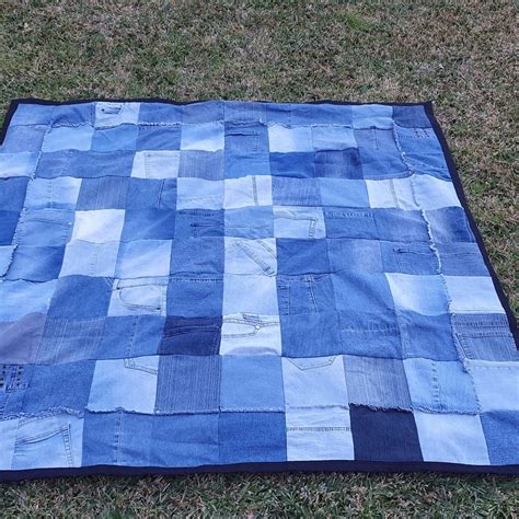 Denim Blanket Etsy