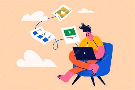 Premium Vector Cloud Backup And Database Synchronization Concept