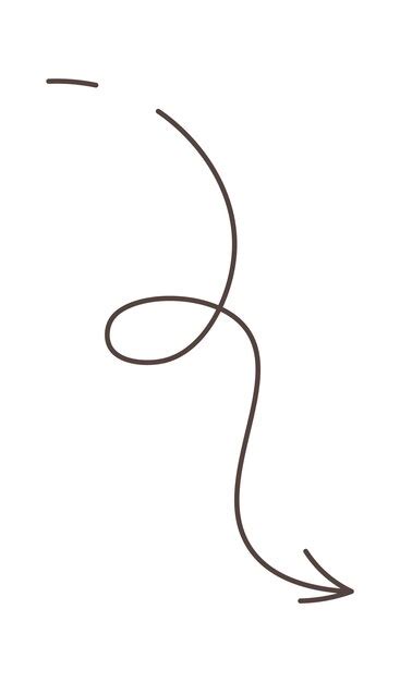 Premium Vector Curved Lined Arrow